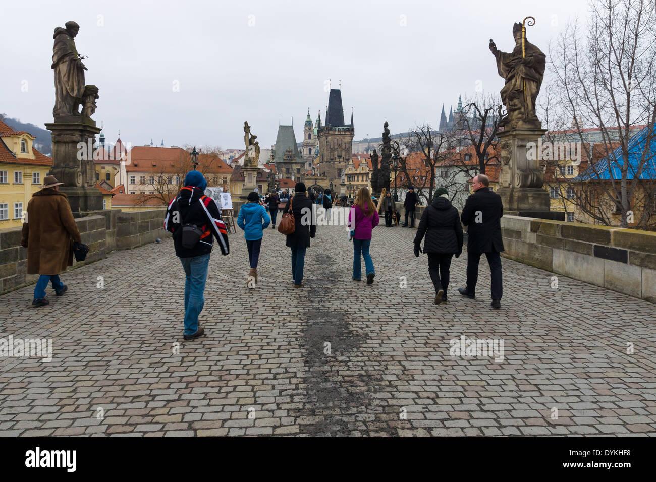 The Charles Bridge is a famous historic bridge that crosses the Vltava ...