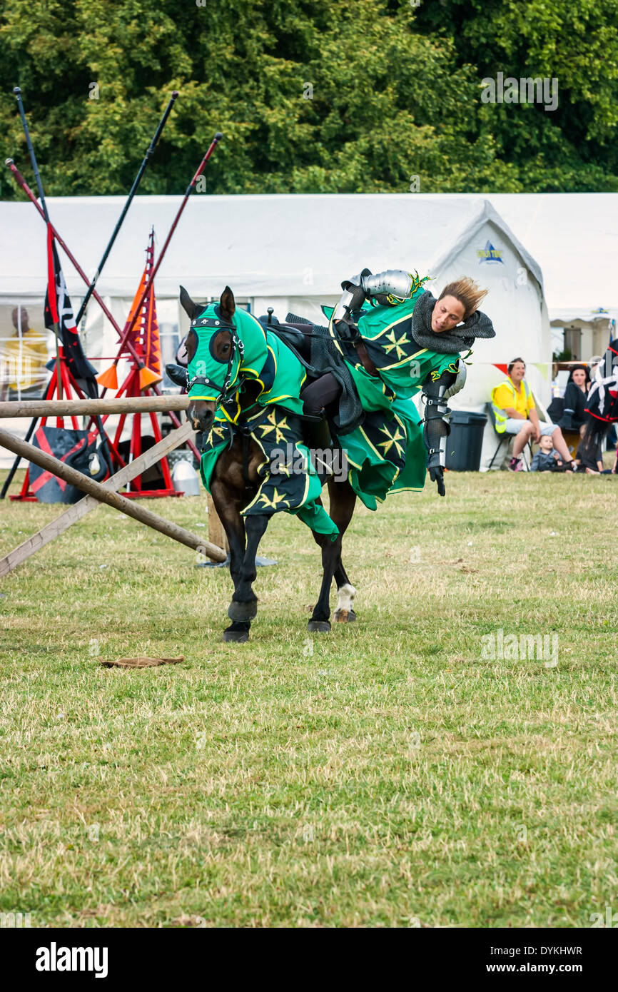 Female Knight On Horse