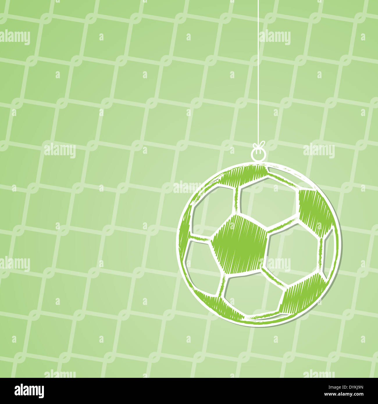 Abstract soccer background design with hanging ball label Stock Photo ...