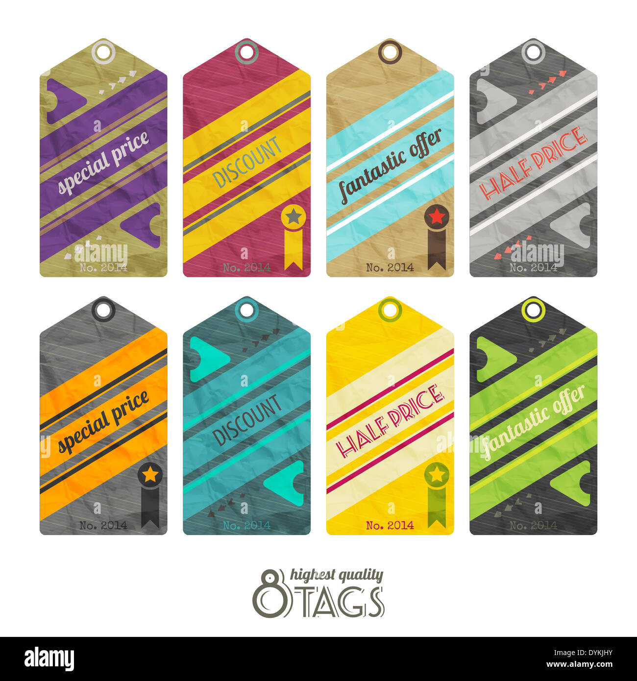 new set of colorful paper labels Stock Photo - Alamy