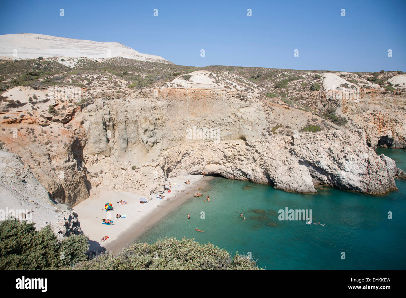 Milos beach greece tsigrado hi-res stock photography and images - Alamy