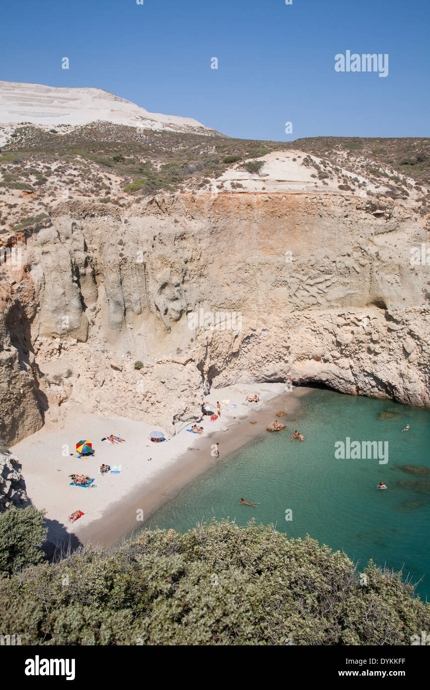 Milos tsigrado beach hi-res stock photography and images - Alamy