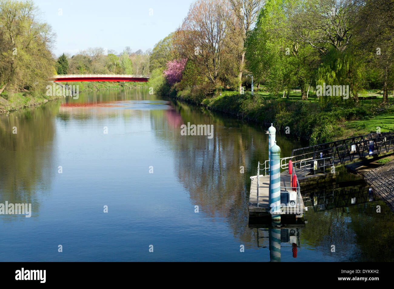 Millennium footbridge cardiff river taff bute park sophia gardens wales ...
