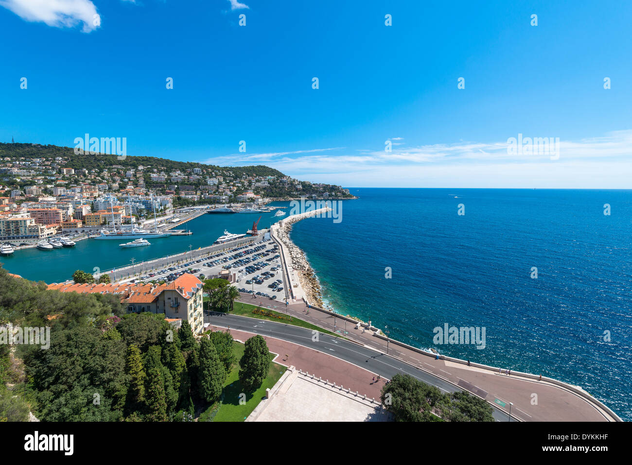 Aerial view of coastline in Nice, France Stock Photo - Alamy