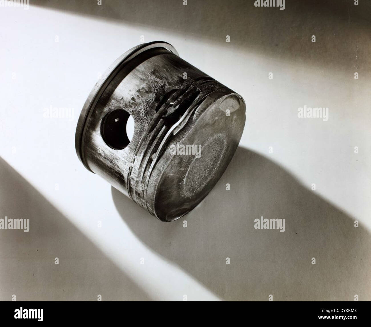 This image shows a piston from an airplane engine after 30 seconds of ...