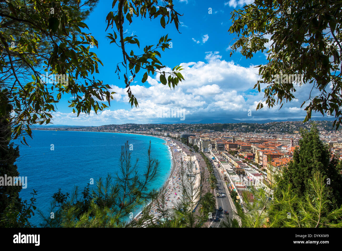 Aerial view of coastline in Nice, France Stock Photo - Alamy
