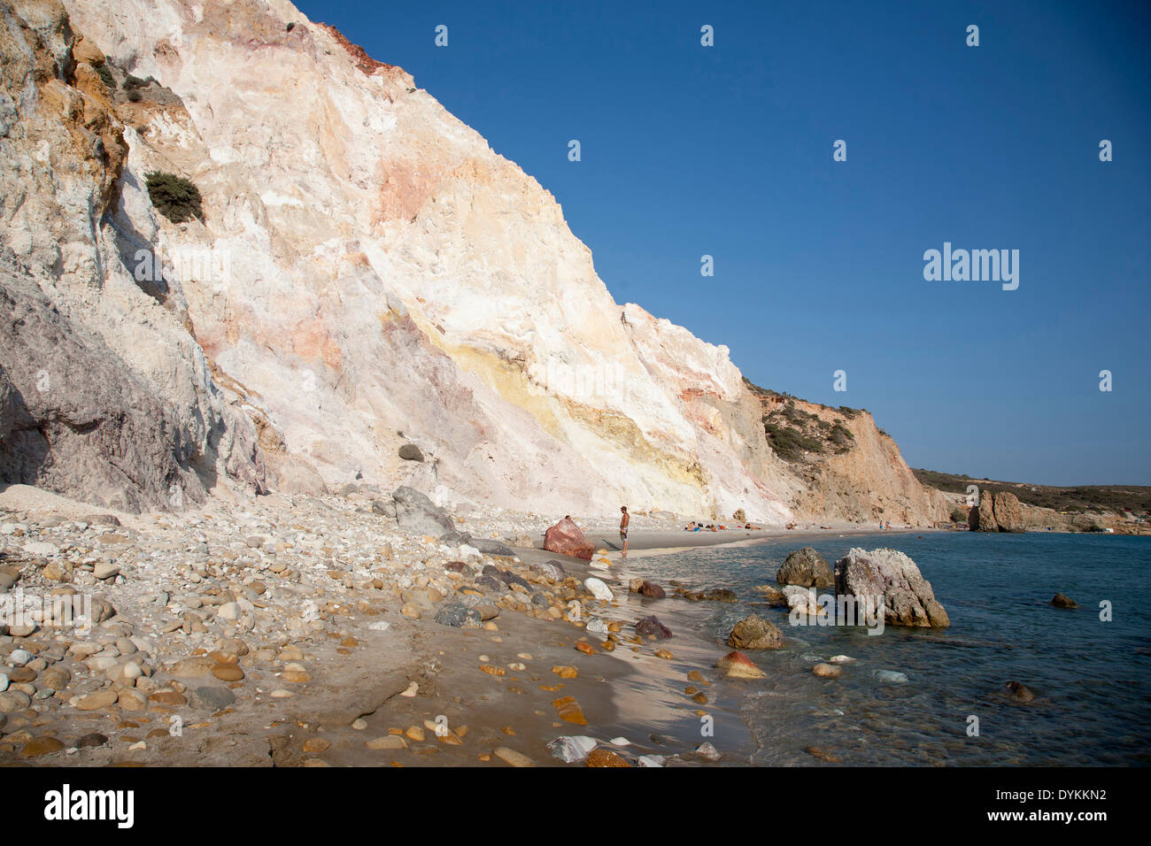 firiplaka beach, milos island, cyclades islands, greece, europe Stock ...
