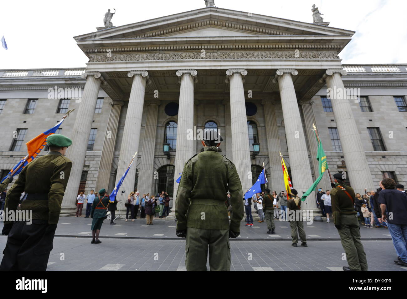 Dublin, Ireland. 21st April 2014. The Republican Sinn Fein colour party ...