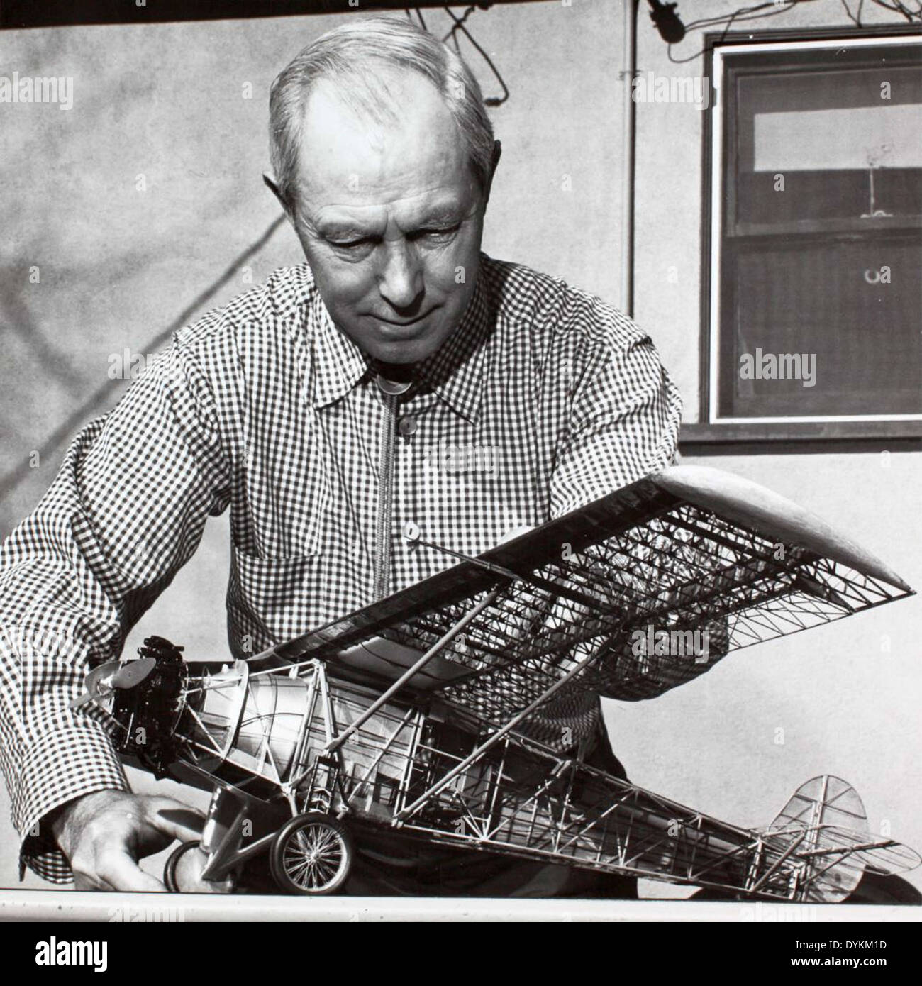 This image features Andrew Lech with a model of the iconic Spirit of St ...