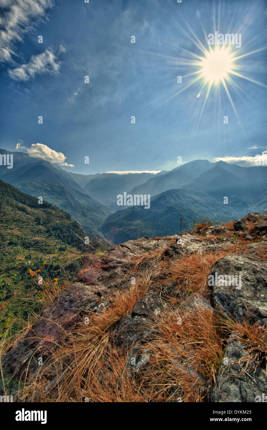 View from kalinchok Photeng towards the Kathmandu valley, Nepal Stock ...