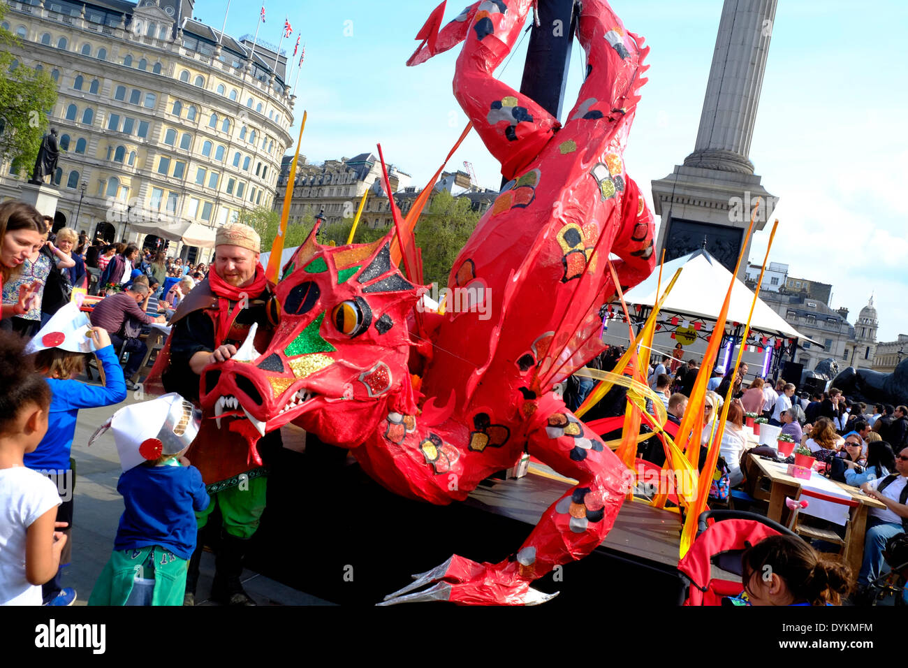 London, UK. 21st Apr, 2014. Feast of St George in Trafalgar square held ...