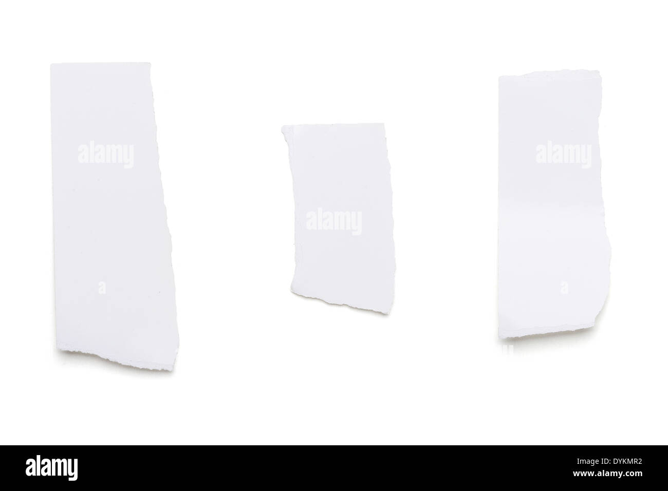 ripped white pieces of paper, isolated on white Stock Photo - Alamy