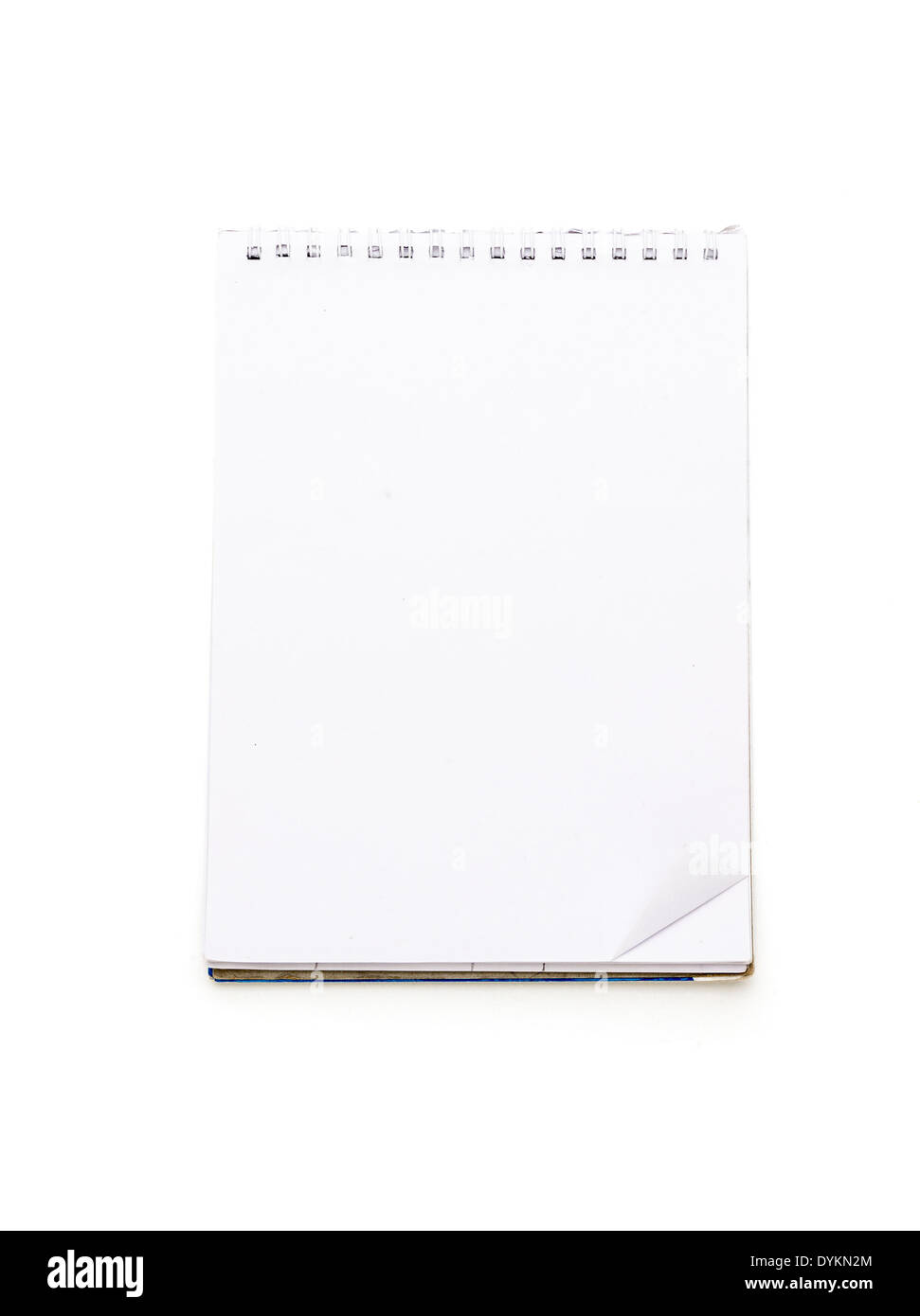 open blank note pad with ring binder, isolated on white Stock Photo - Alamy