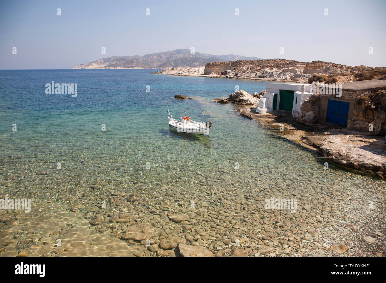 fishing village, kimolos island, cyclades islands, greece, europe Stock ...