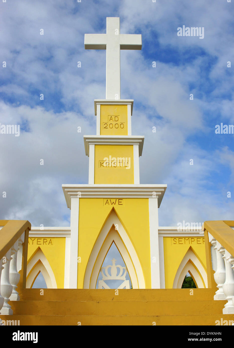Holy cross on Seru Largo lookout, Bonaire, ABC Islands Stock Photo - Alamy