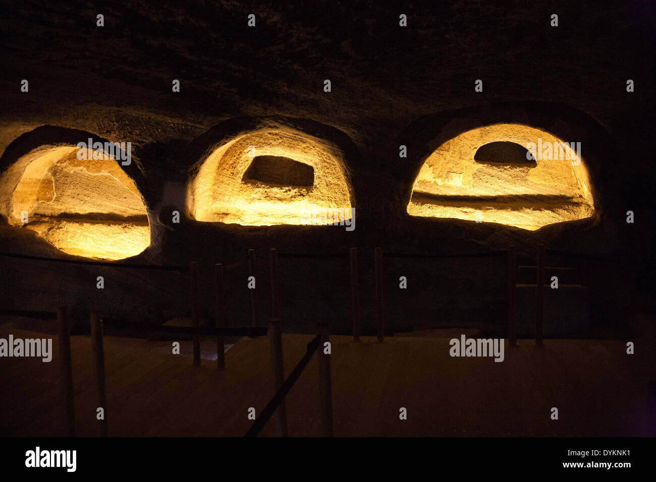 christian catacombs, milos island, cyclades islands, greece, europe ...