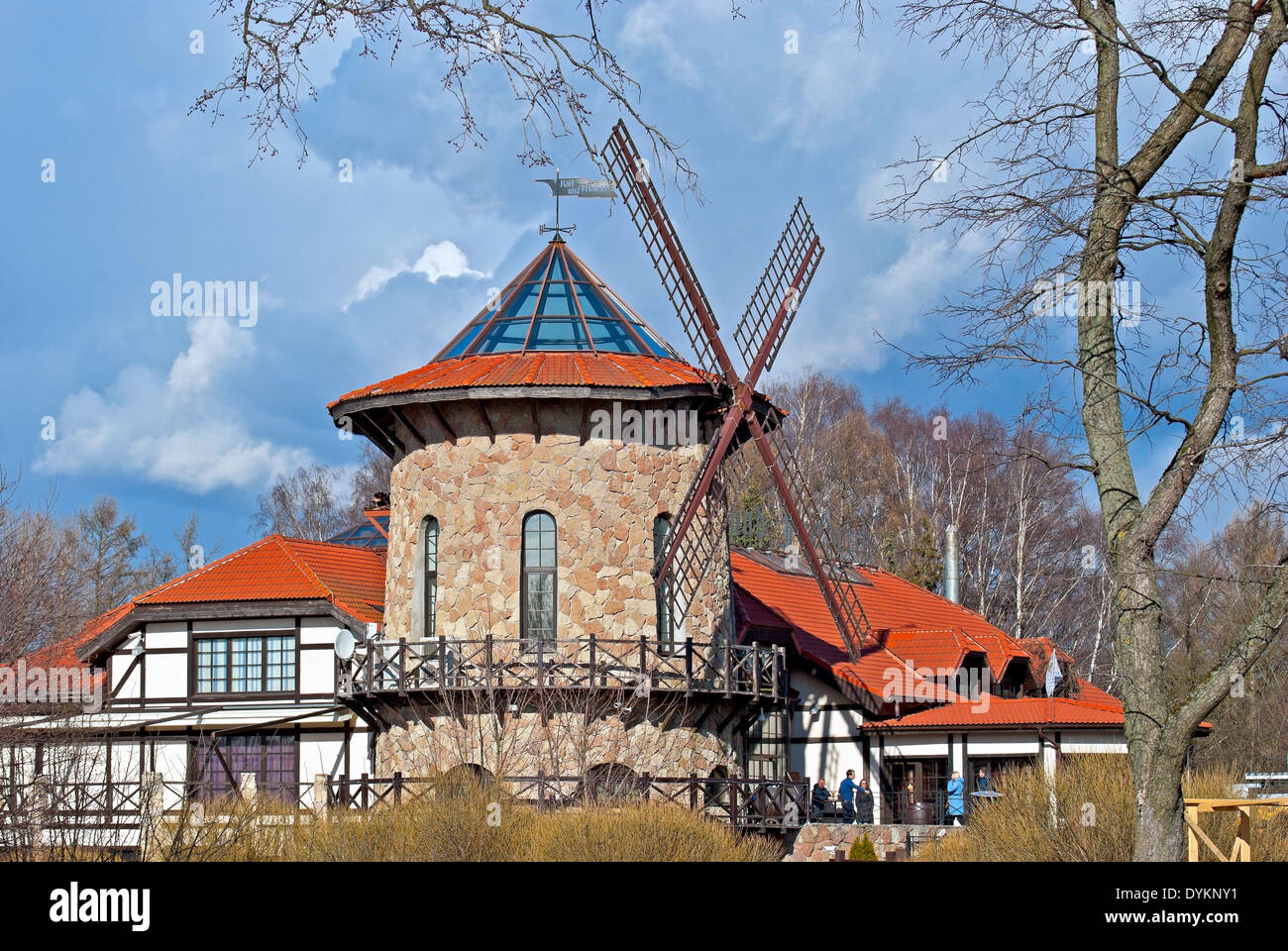 Windmill Restaurant in Primorsky Victory Park in Saint-Petersburg Stock ...