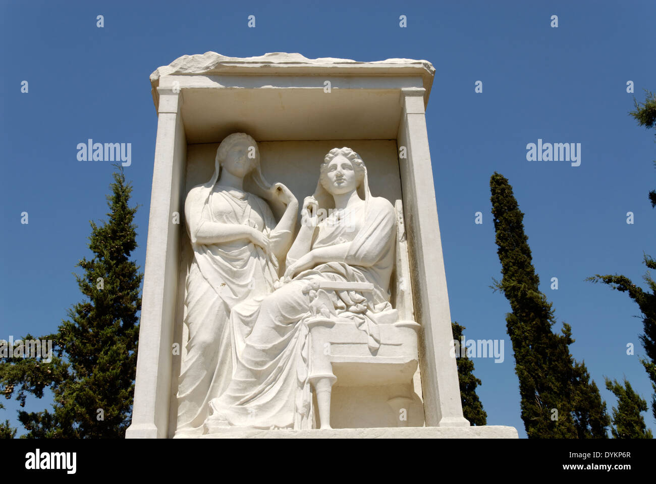 Grave relief two sisters Demetria Pamphile dating from 325-310BC ...