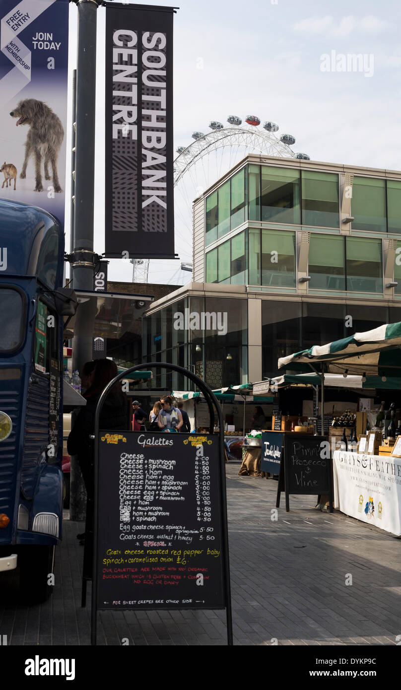 London, UK. 21st Apr, 2014. Real food market, Southbank Centre, London ...