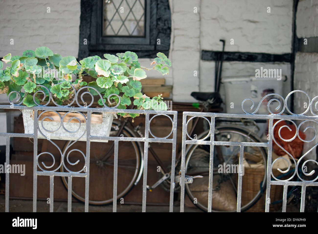 Front yard gates of a property in Dorset,UK Stock Photo - Alamy