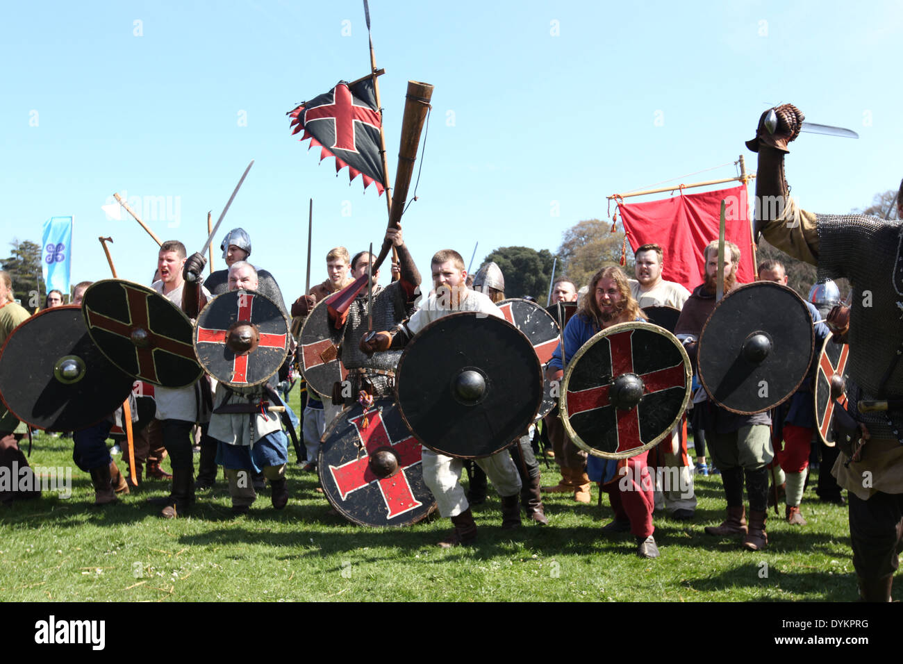 Image from the battle re-enactment at the Battle of Clontarf Festival ...