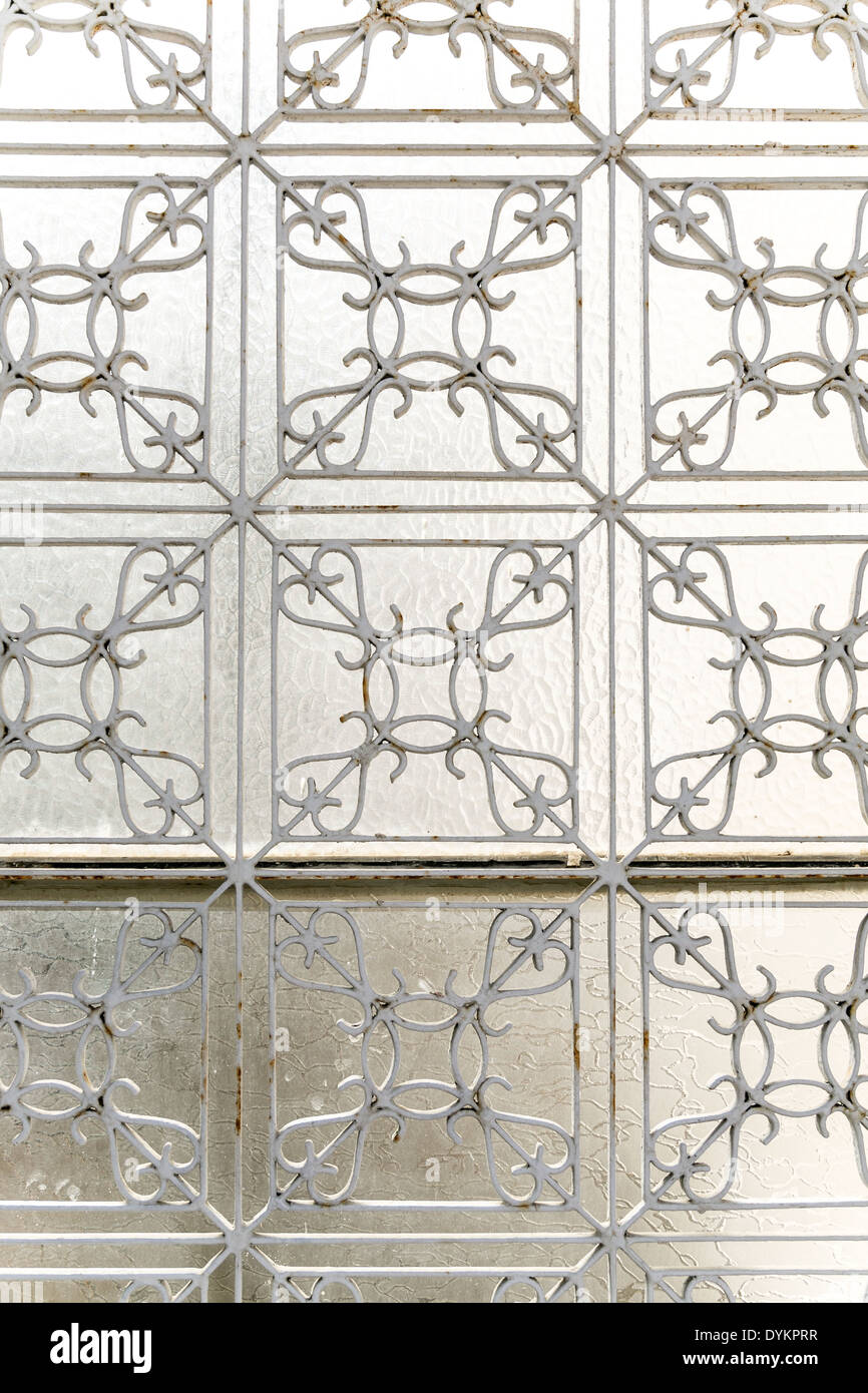 decorated metal fence in front of a window Stock Photo - Alamy