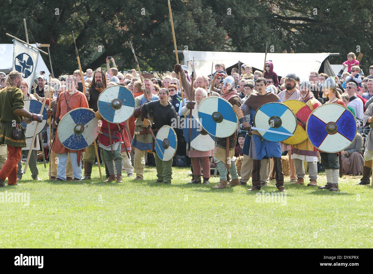 Image from the battle re-enactment at the Battle of Clontarf Festival ...