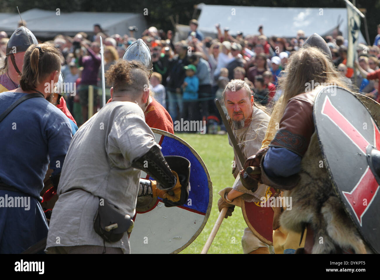 Image from the battle re-enactment at the Battle of Clontarf Festival ...