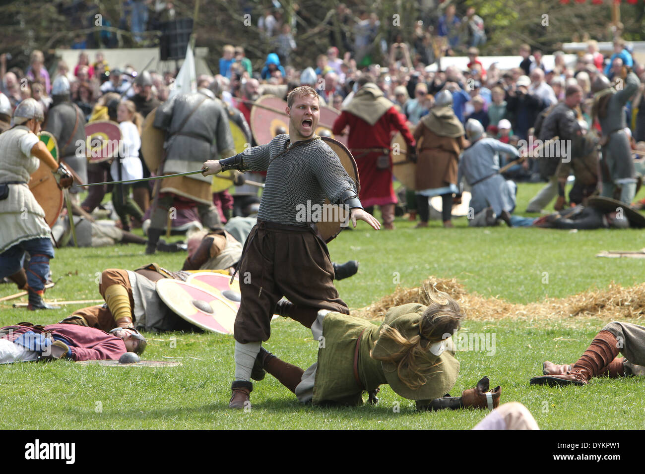 Image from the battle re-enactment at the Battle of Clontarf Festival ...
