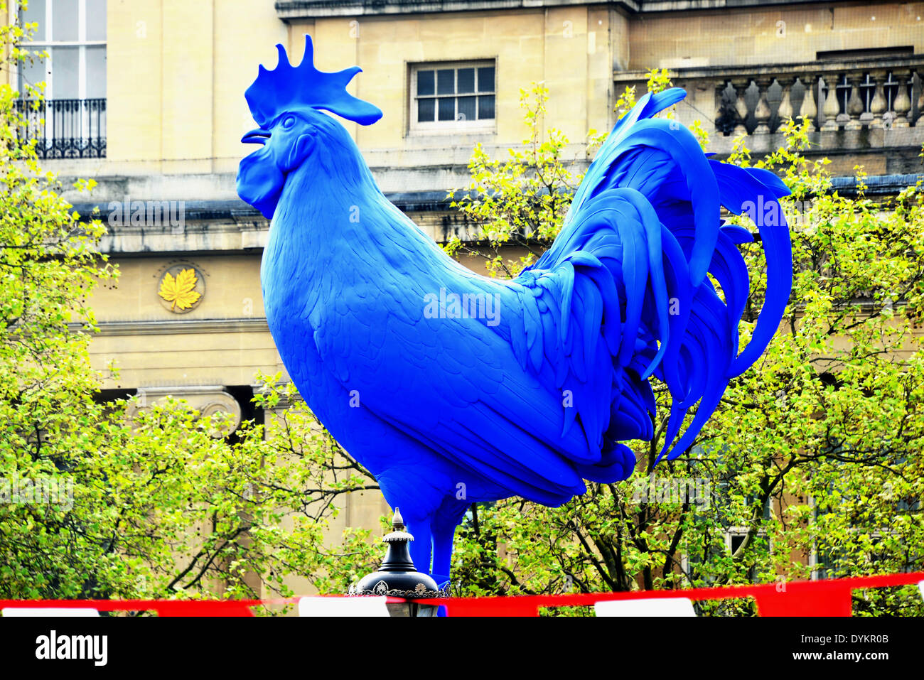 London, UK. 21st April, 2014. A Hahn/Cock is a sculpture of a giant ...