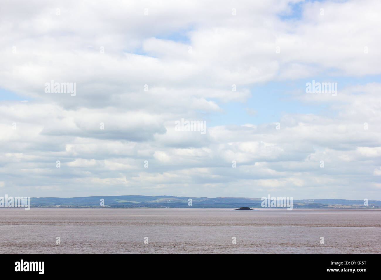 View from Portishead, England, to Wales across the Bristol Channel ...