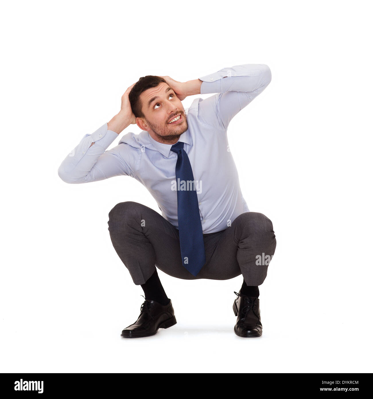 Crouching down sad hi-res stock photography and images - Alamy