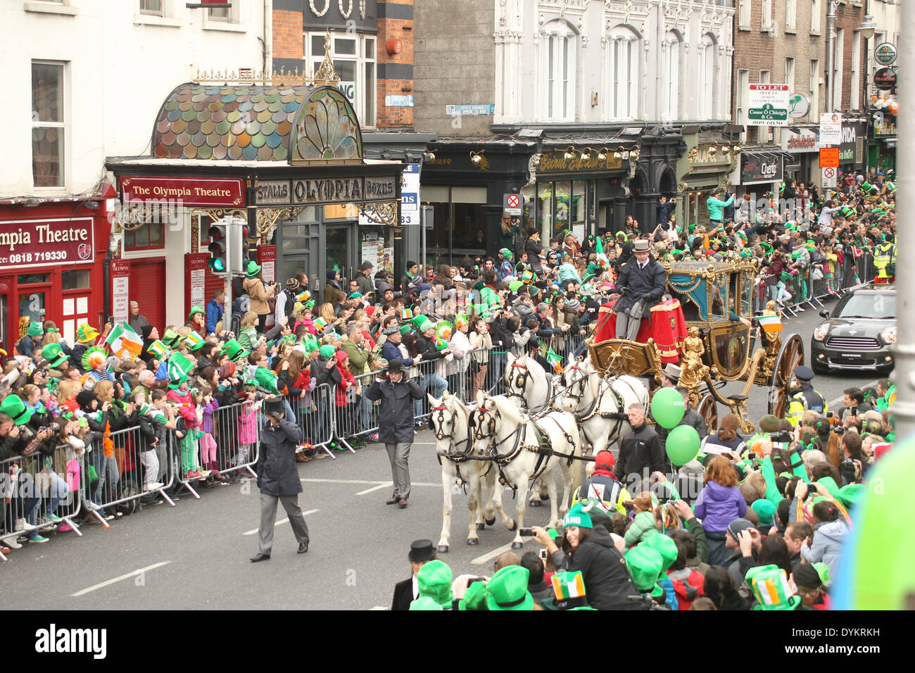 The Lord Mayor's horse drawn carriage during the Saint Patrick's Day ...