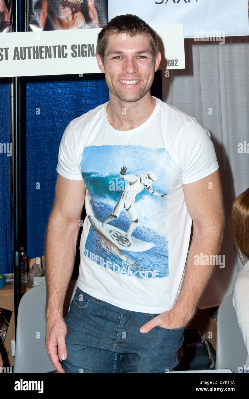 Australian actor Liam McIntyre attends the WonderCon 2014 at the ...