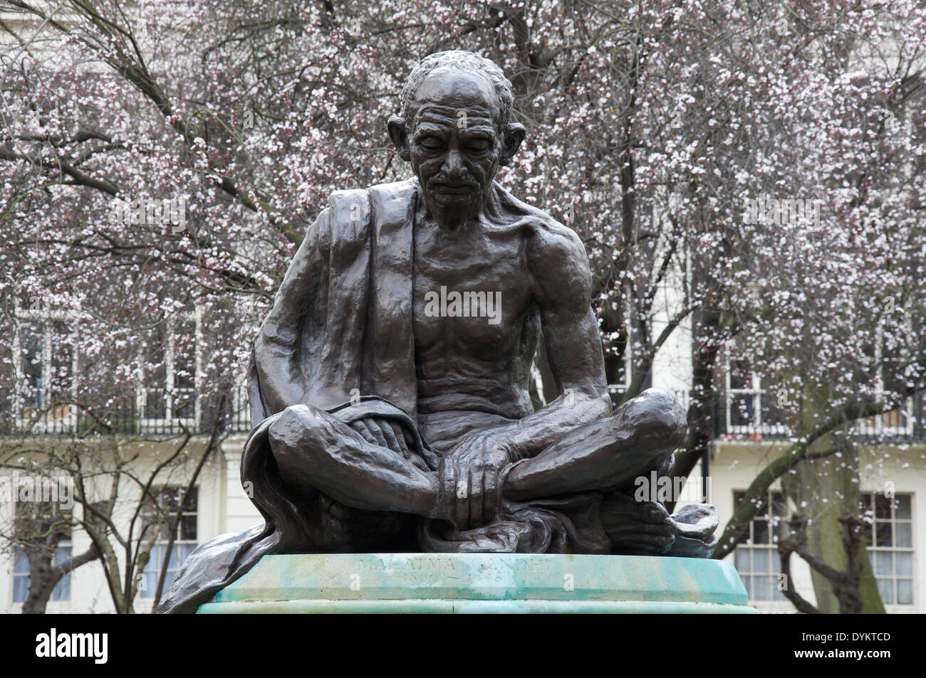 A statue of Mahatma Gandhi, the leader of India’s struggle for ...