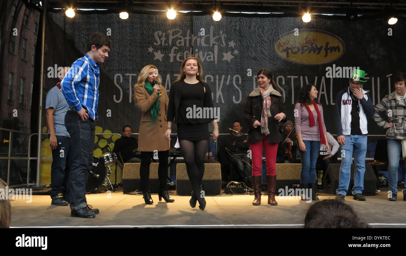 On stage Irish dancing during the Saint Patrick's Festival Ceili at ...