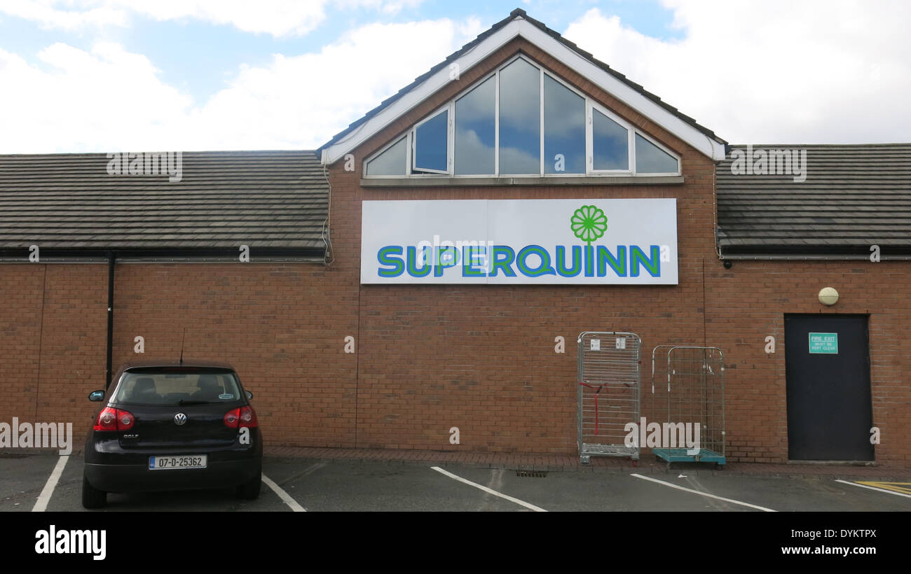 A Superquinn branded sign at a shopping centre in Ballinteer, Dublin ...