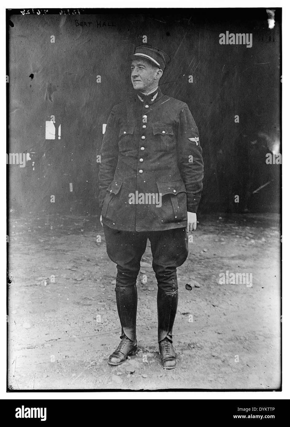 This image features Bert Hall, a notable aviator in the Lafayette ...