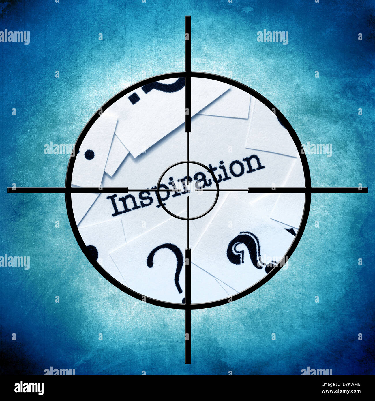 Inspiration text on target Stock Photo - Alamy
