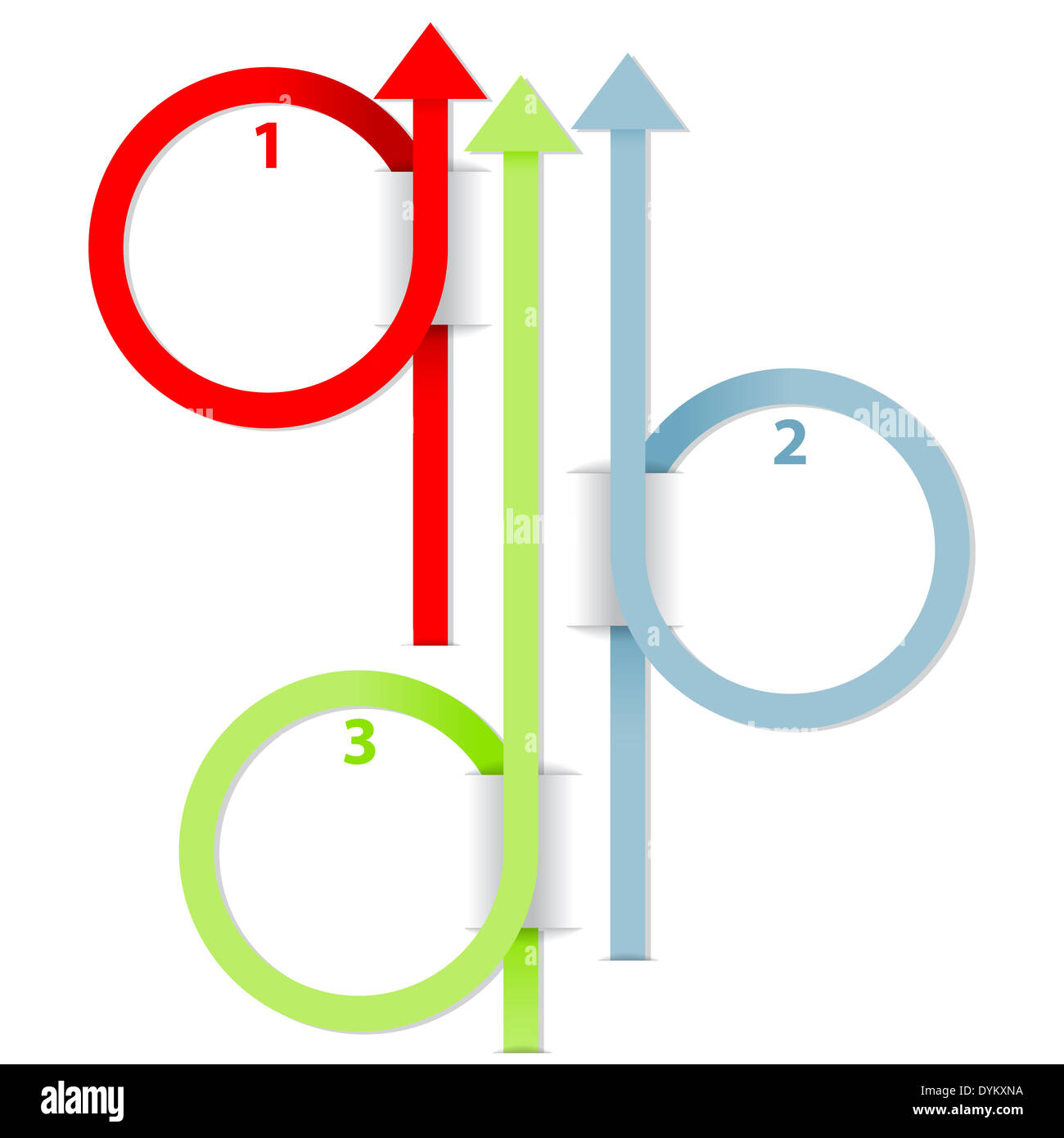Infographic design with curling arrows pointing upwards Stock Photo - Alamy