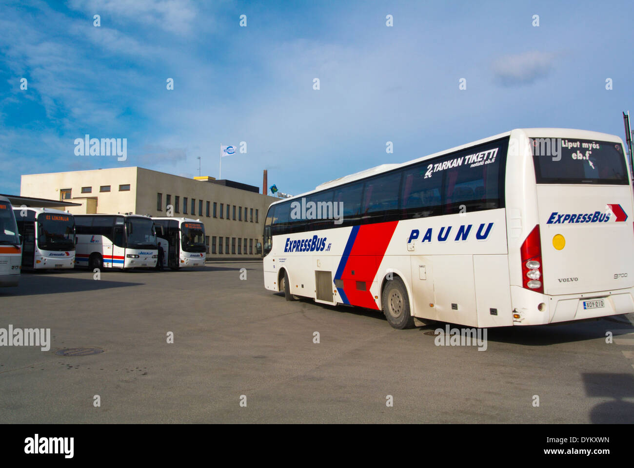 Long distanced bus station,Tampere, central Finland, Europe Stock Photo ...