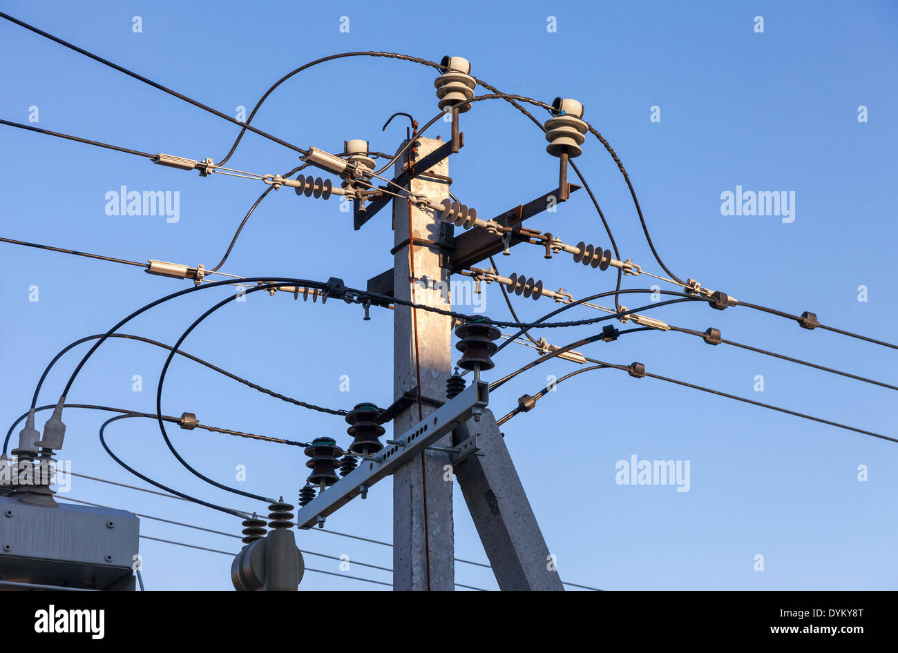 High voltage electricity pylon Stock Photo - Alamy