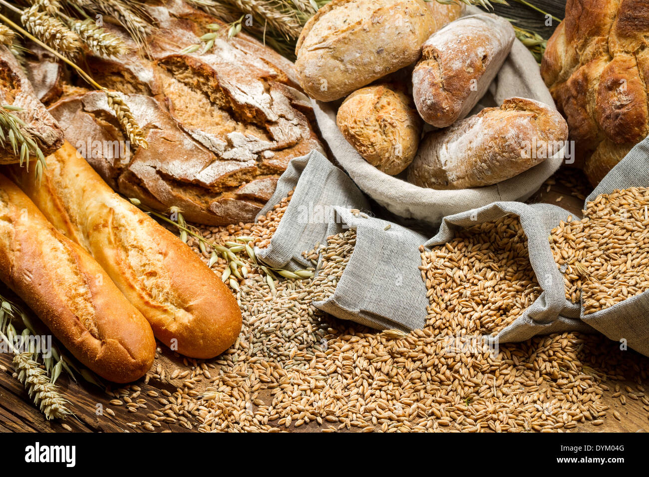 Various types of bread in a baker pantry Stock Photo - Alamy