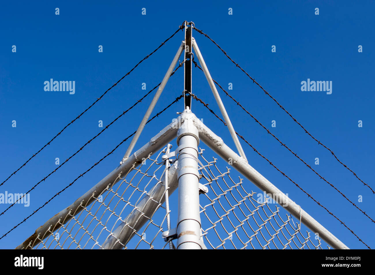 Barbed wire chain link fence hi-res stock photography and images - Alamy