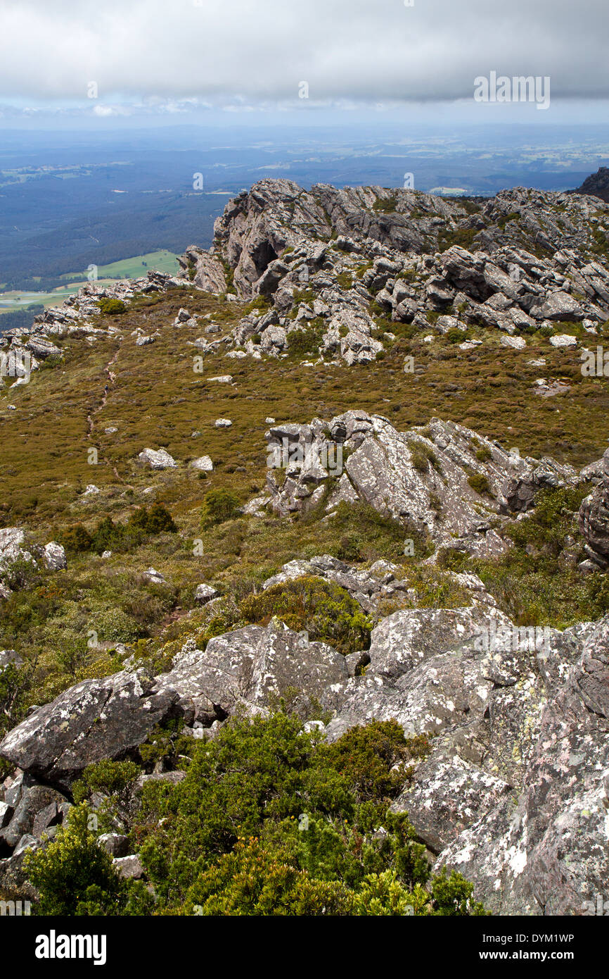 View from the summit of Mt Roland Stock Photo - Alamy
