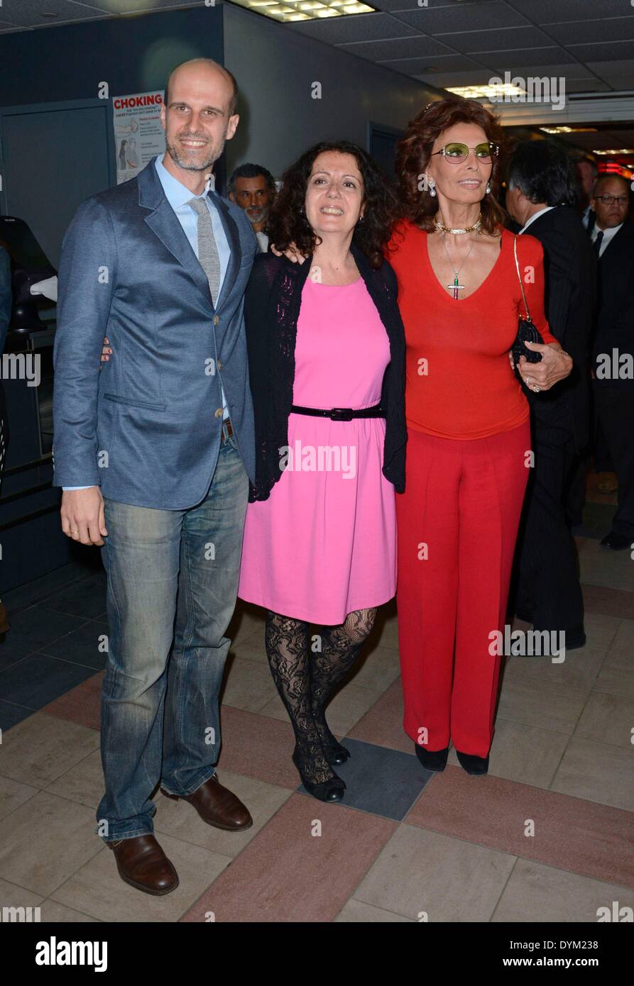 New York, NY, USA. 21st Apr, 2014. Edoardo Ponti, Sharon Badal, Sophia ...