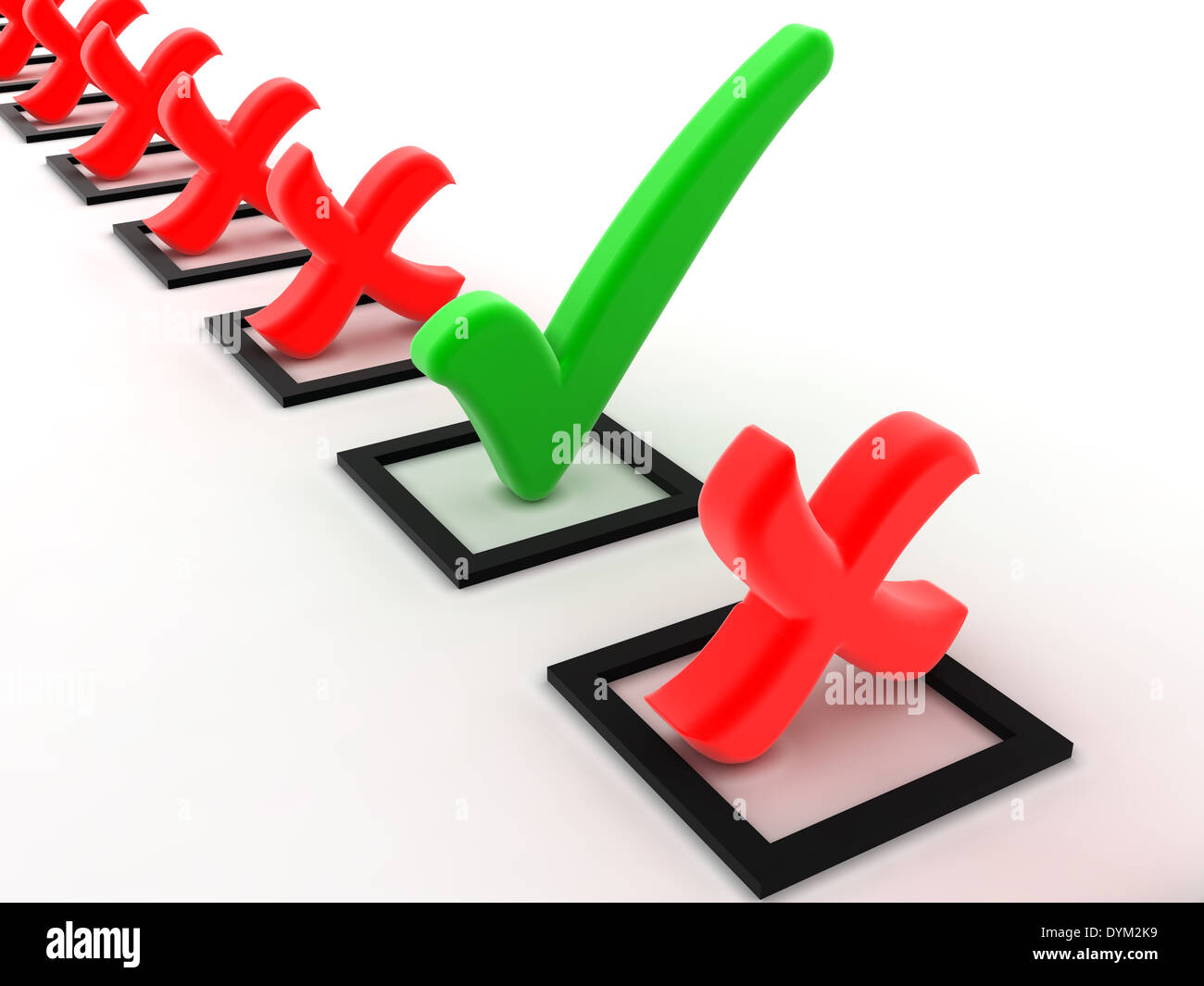 Checklist yes no Stock Photo - Alamy