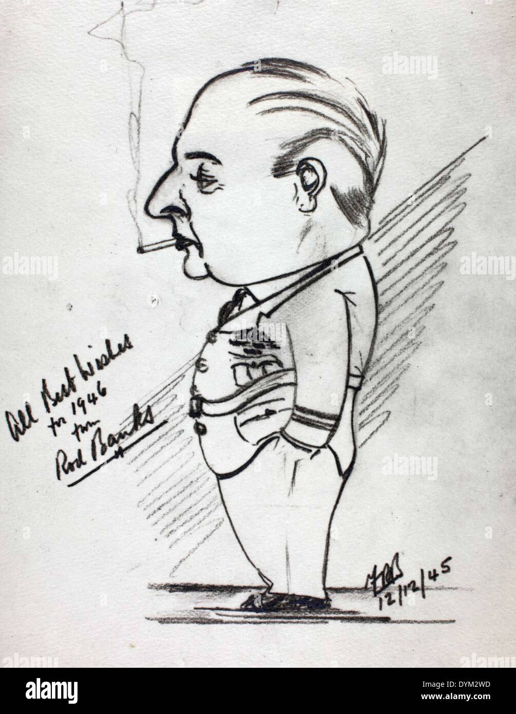 Drawing of Rob Banks Stock Photo - Alamy