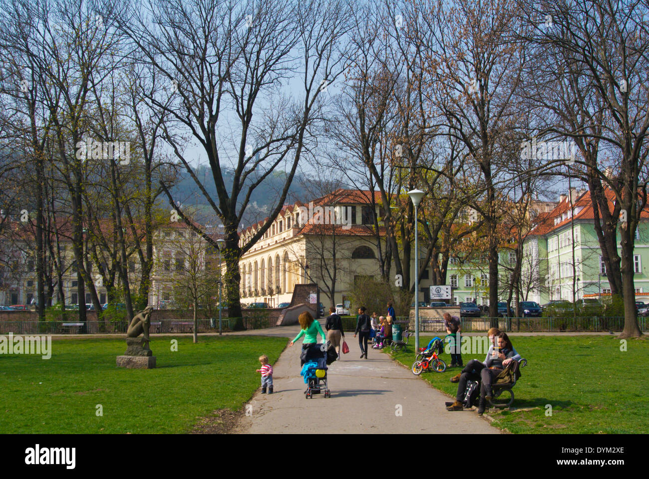 Park, Kampa island, Mala strana, Prague, Czech Republic, Europe Stock ...