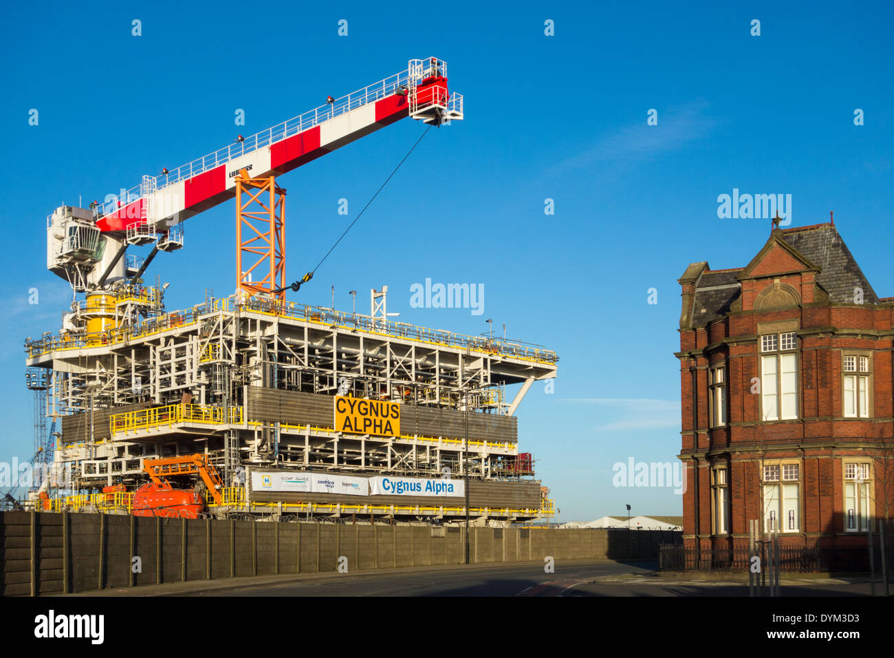 Cygnus Alpha wellhead in Offshore yard in Hartlepool, north east ...